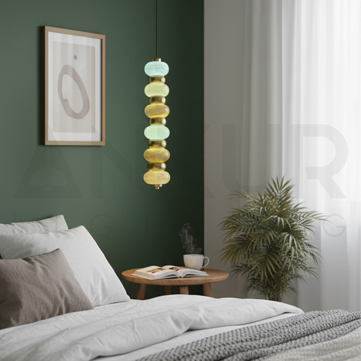 ANKUR CAELUS LUXUXY ONYX MARBLE HANGING LIGHT at the lowest price in India.