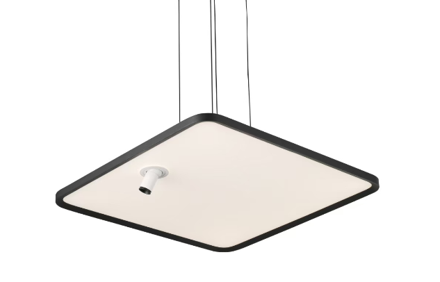 ANKUR GOCCIA SQUARE BRUSHED GREY FINISH MODERN LED PENDANT LIGHT WITH ...